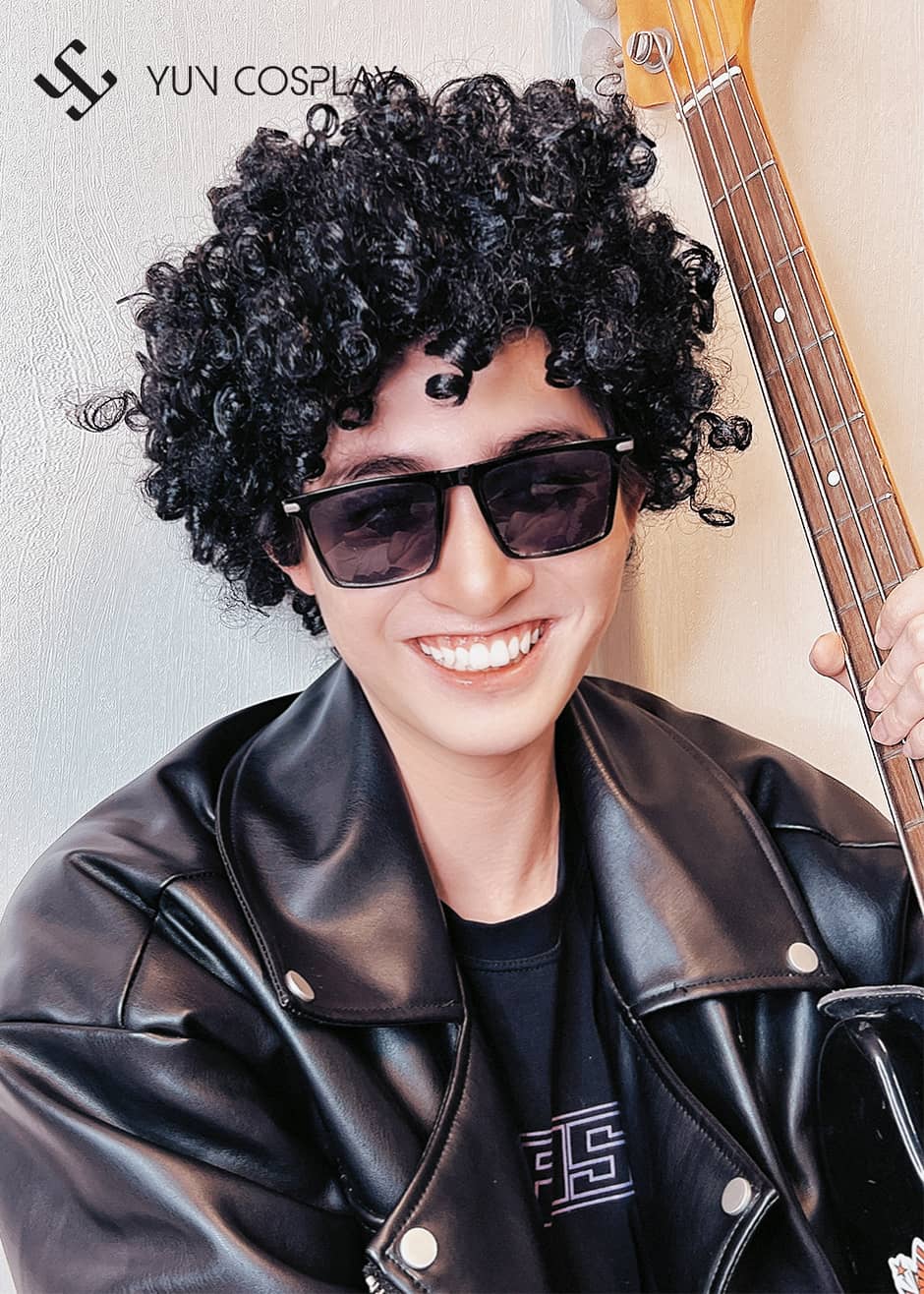 Tóc giả disco thập niên - đen xù 20cm